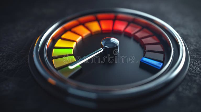 Password Strength Meter Visualization Stock Image - Image of meter ...