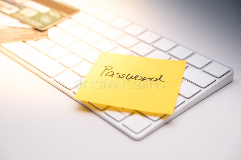 Password Text on White Keyboard Under Light Stock Photo - Image of ...