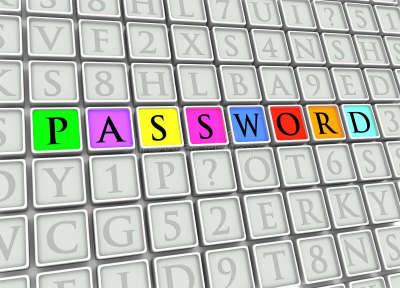 Password Tiles stock illustration. Illustration of connection - 51782237