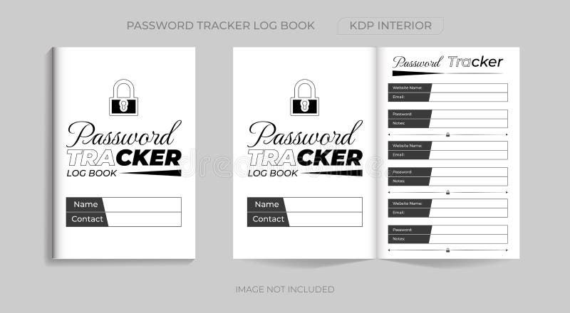 Password Tracker Logbook Kdp Interior Design Print Template Stock ...