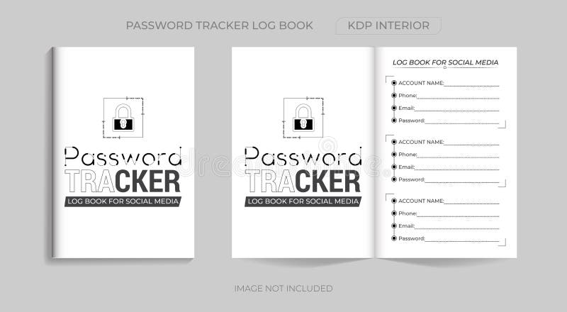 Password Tracker Logbook Kdp Interior Design Print Template Stock ...