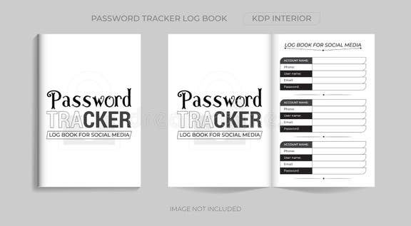 Password Tracker Logbook Kdp Interior Design Print Template Stock ...