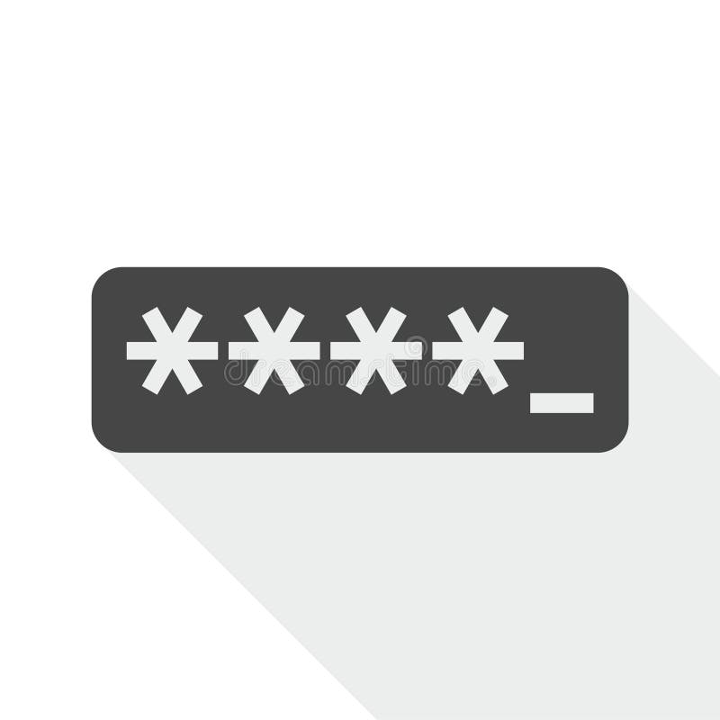 Password Typing Icon, Internet Button on White Background Stock Vector ... Password Typing Icon, Internet Button on White Background Stock Vector ...