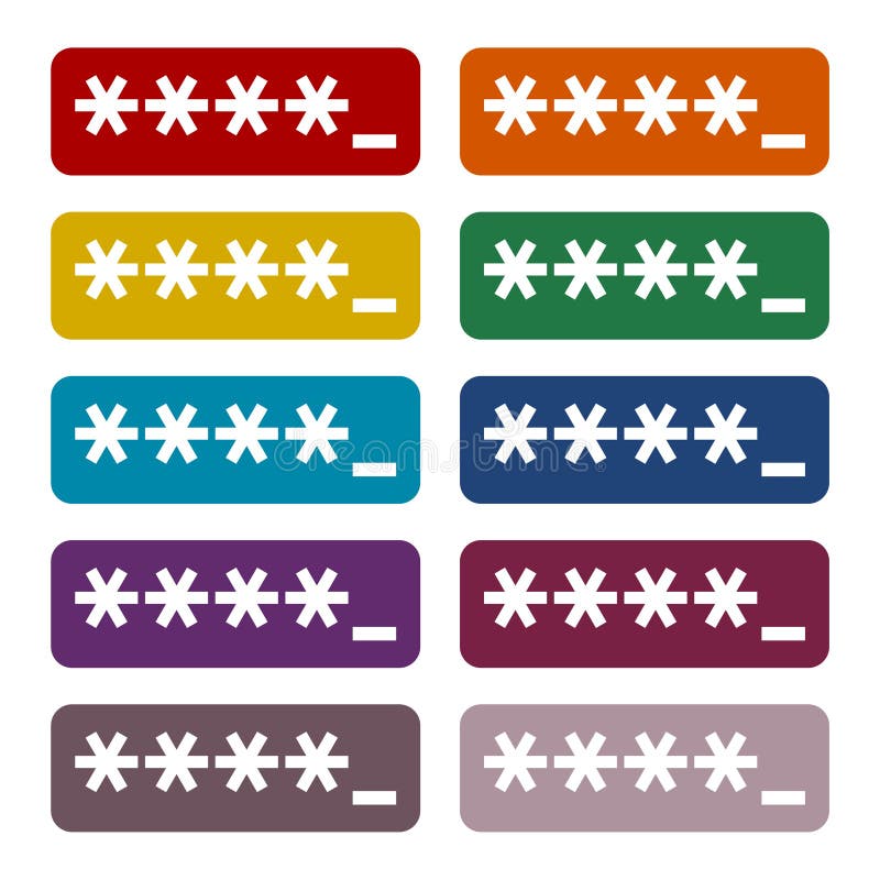 Login Sticker, Secure Access Button, Simple Vector Icon Stock Vector ...