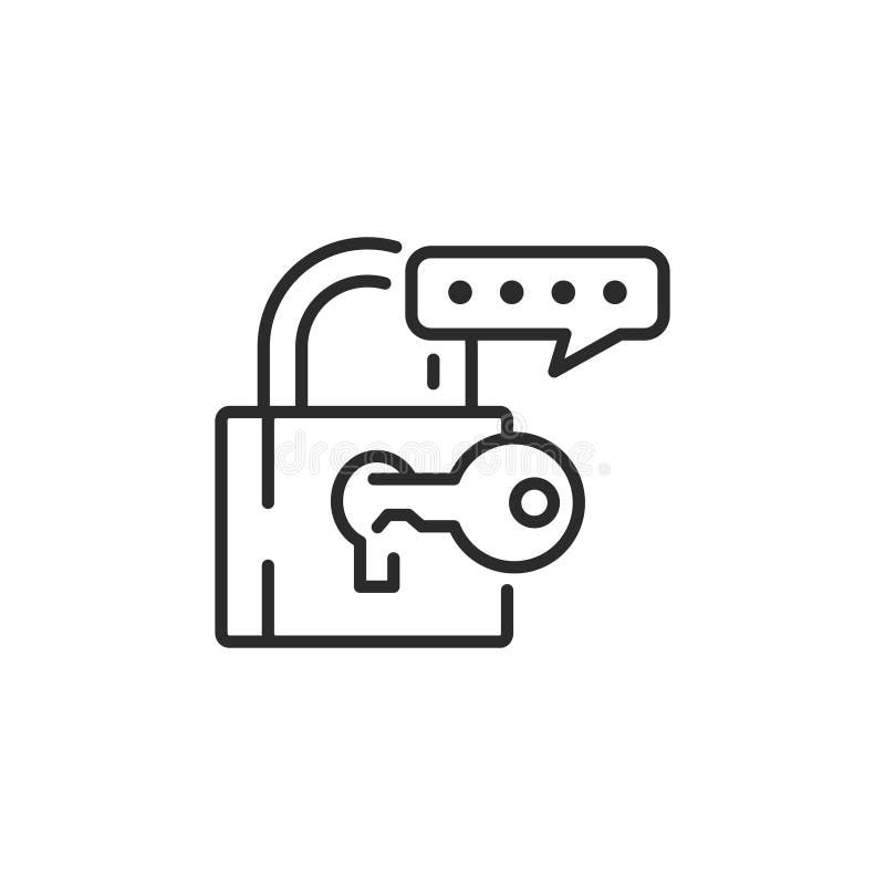 Password Unlock Icon stock illustration. Illustration of digital ...