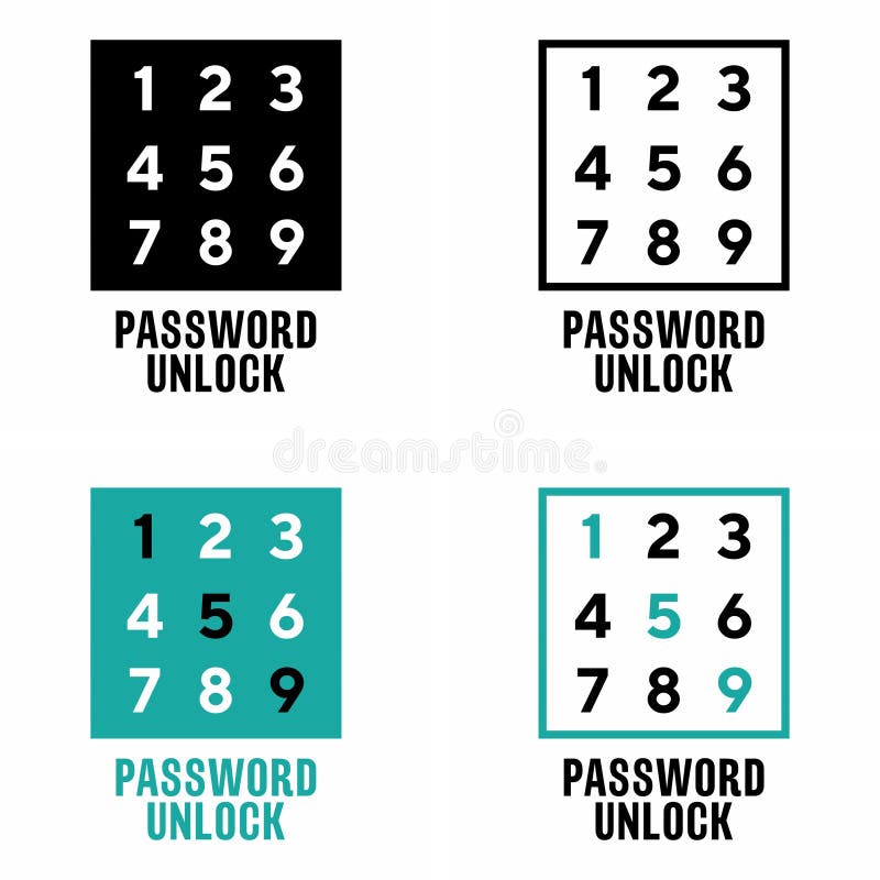 `Password Unlock` Protective Technology Information Sign Stock Vector ...