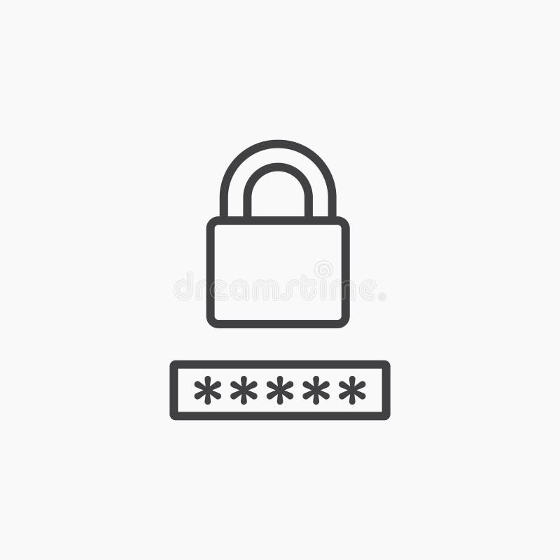 Password vecor icon set stock vector. Illustration of private - 340476774