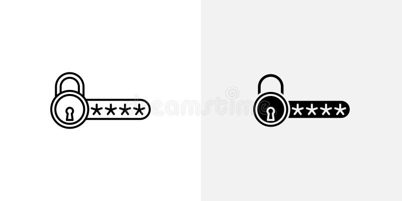 Password vecor icon set stock vector. Illustration of form - 340376776