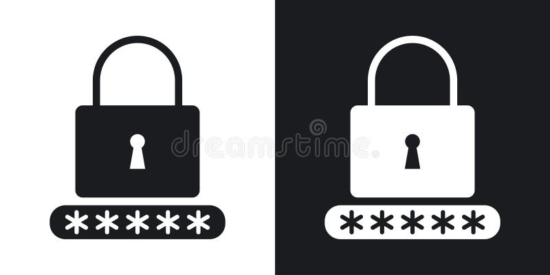 Password vecor icon set stock vector. Illustration of protection ...
