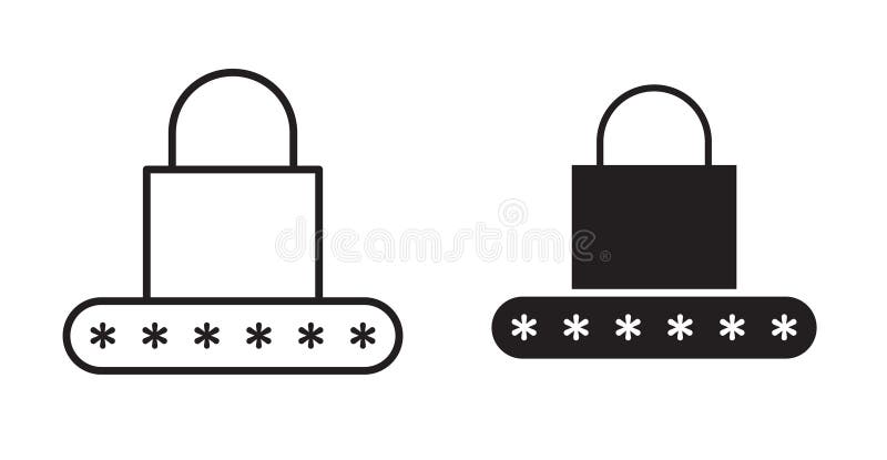 Password vecor icon set stock vector. Illustration of site - 340722679