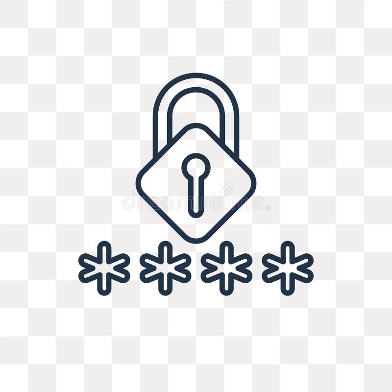 Password Vector Icon Isolated On Transparent Background, Password ...