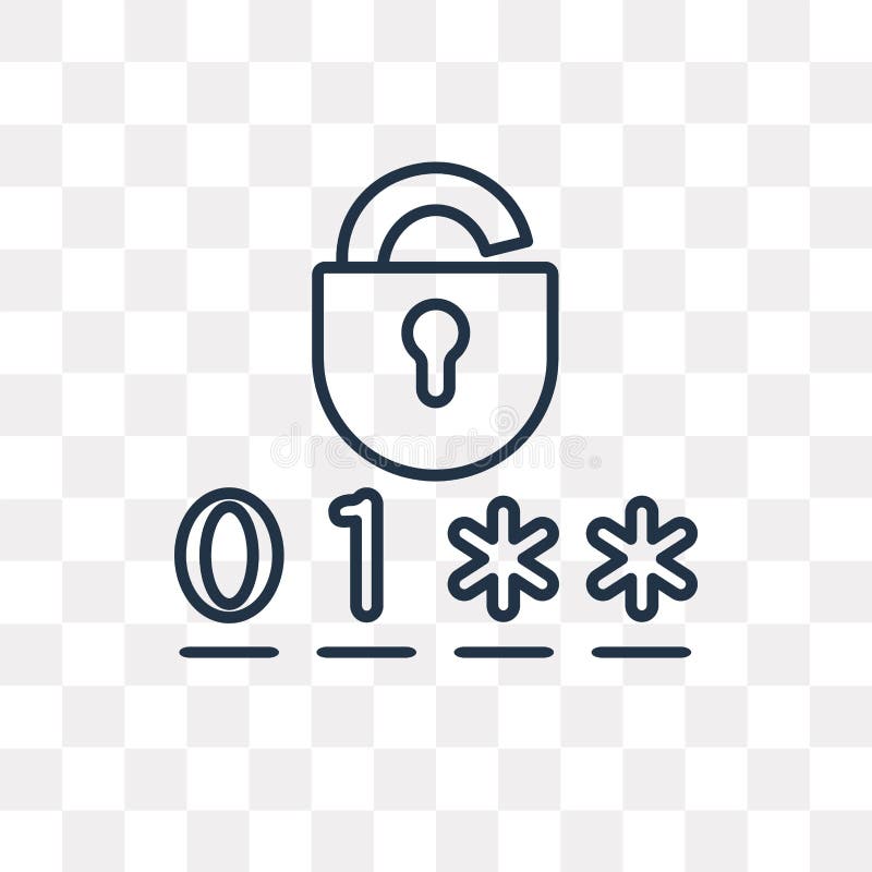 Password Vector Icon Isolated On Transparent Background, Password ...