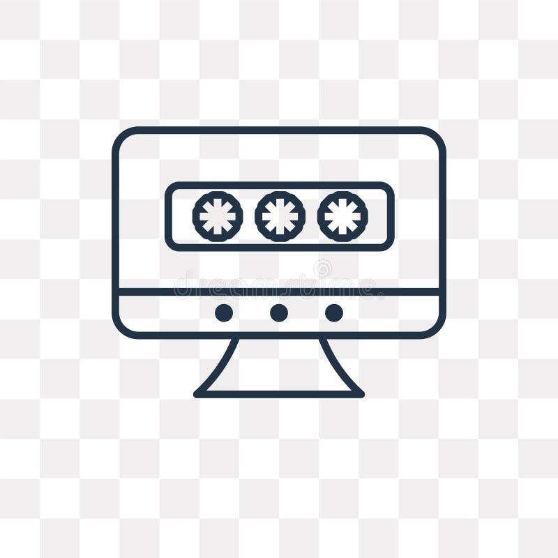 Password Vector Icon Isolated On Transparent Background, Linear Stock ...