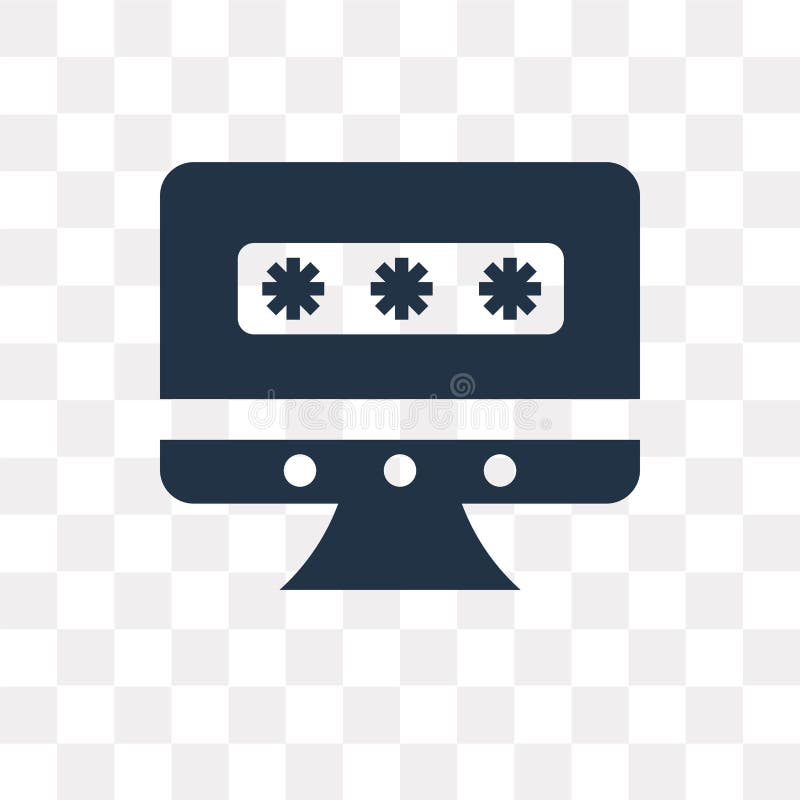 Password Vector Icon Isolated on Transparent Background, Password ...