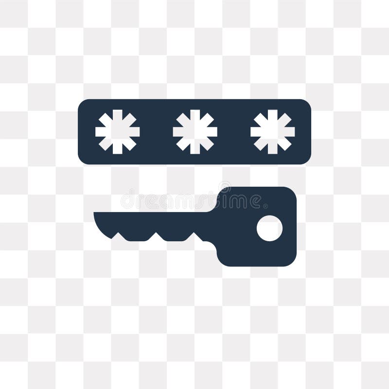 Password Vector Icon Isolated on Transparent Background, Password ...