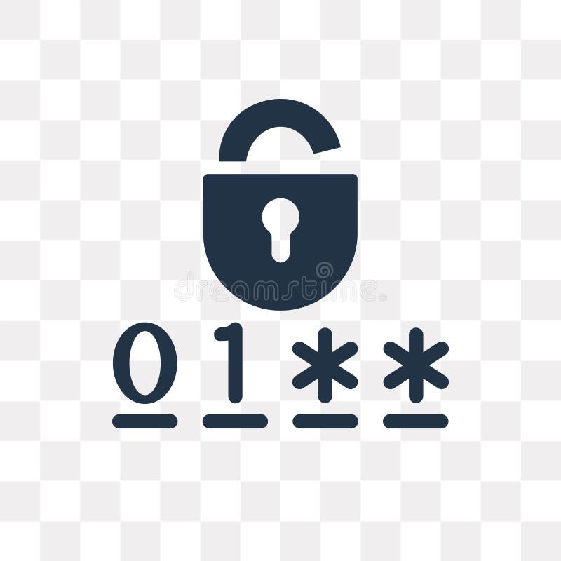 Password Vector Icon Isolated on Transparent Background, Password ...