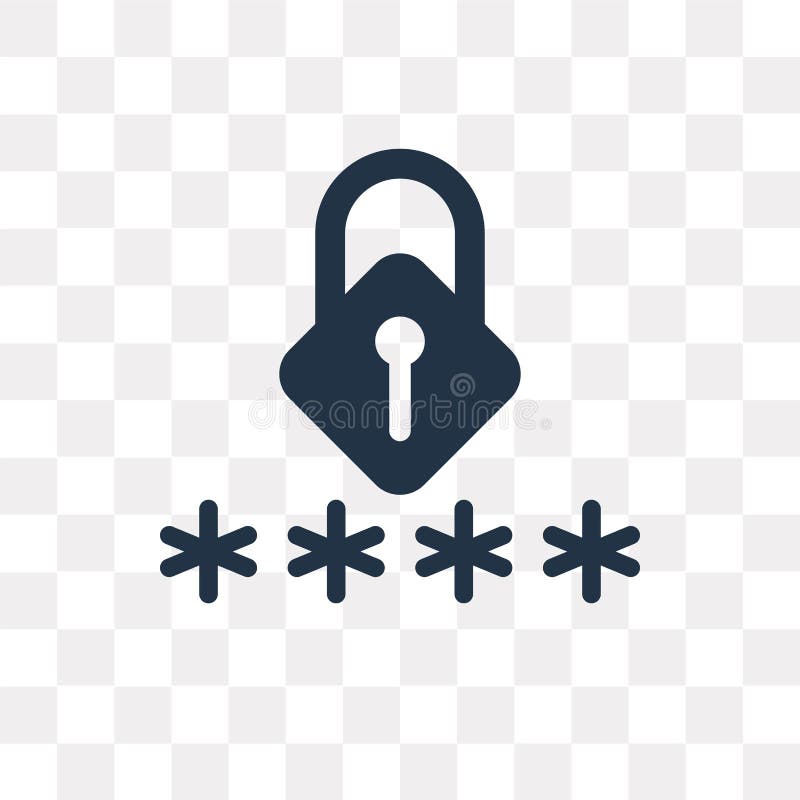 Passkey Vector Icon Isolated on Transparent Background, Linear P Stock ...