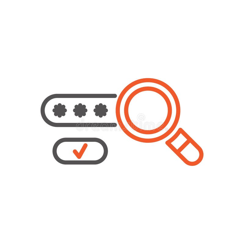 Password Verification Concept. Vector Illustration Decorative Design ...