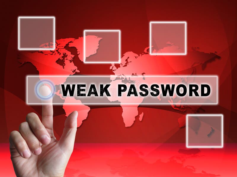 Weak Computer Password Security Stock Vector - Illustration of ...
