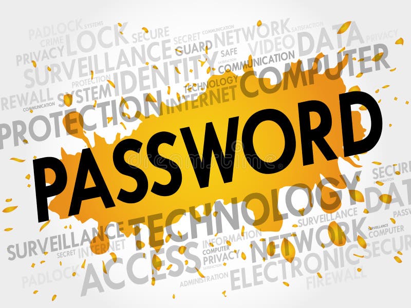 Password word cloud stock illustration. Illustration of networks ...