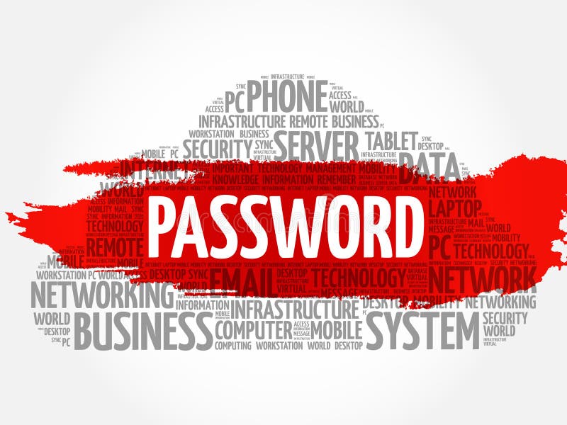 Password word cloud stock illustration. Illustration of access - 207337872