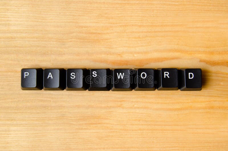 PASSWORD Word on Black Board Background Composed from Colorful Abc ...