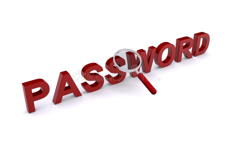 Password word on white stock illustration. Illustration of manager ...