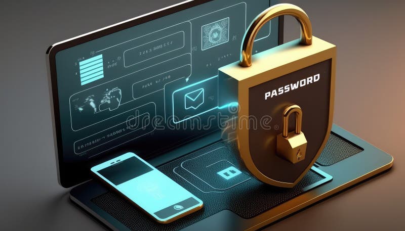 Passwordless Login, Key, Lock, Stock Illustration - Illustration of ...