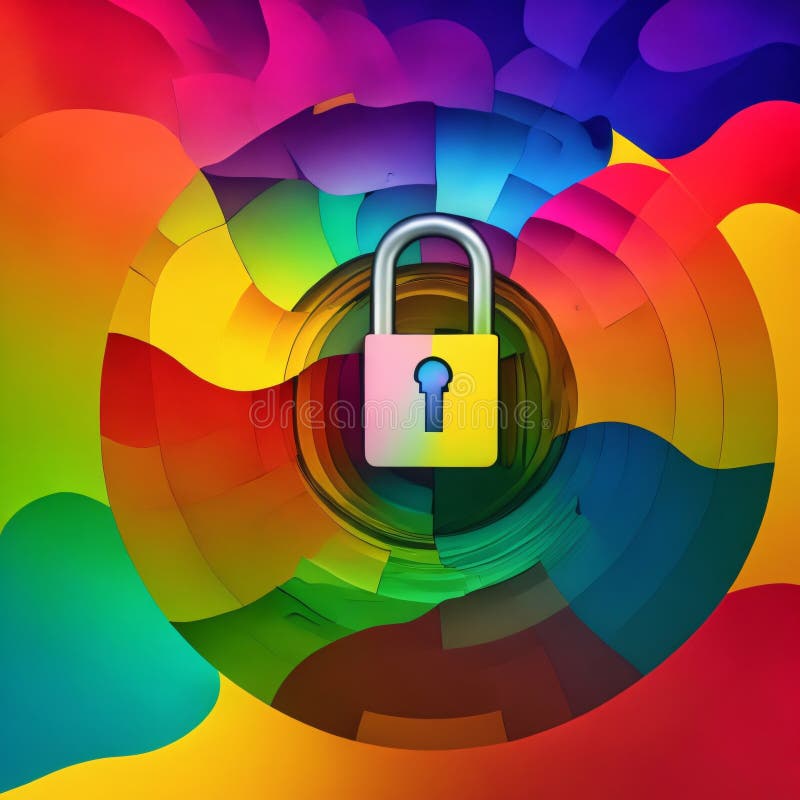 Passwordless Login, Key, Lock, Generative AI Stock Illustration ...