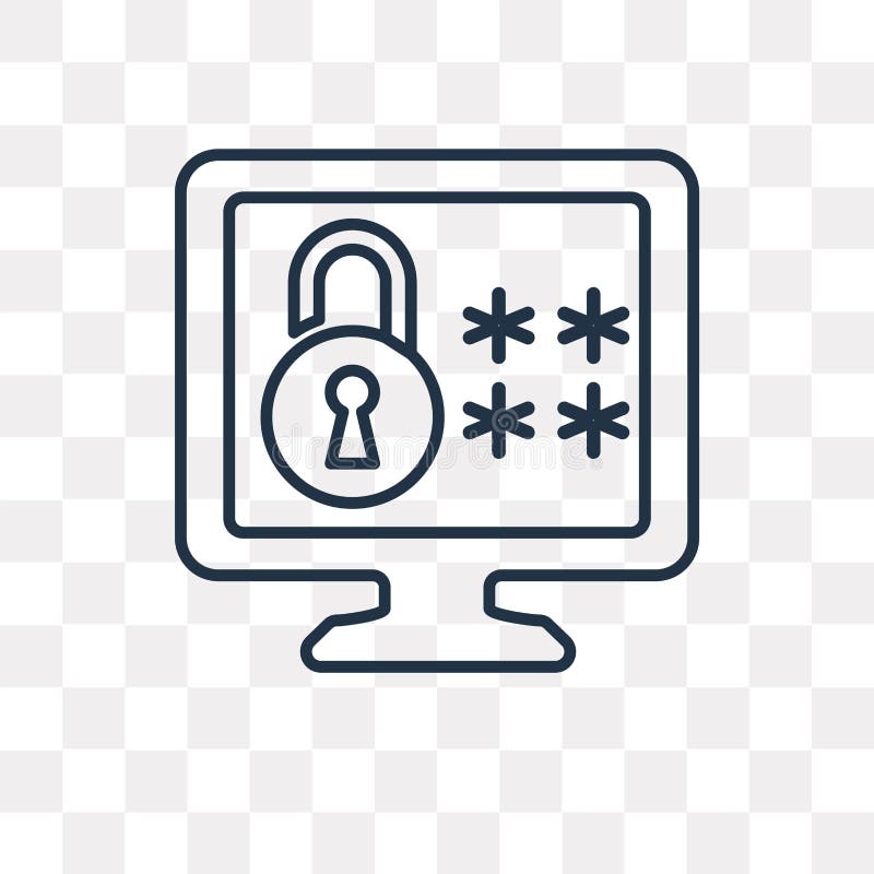 Linear Passwords Icon from Cyber Outline Collection. Thin Line ...