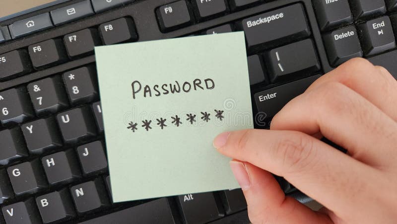 Passwords Written On Papers Password Protection Concept Stock Image Image Of Lock Privacy