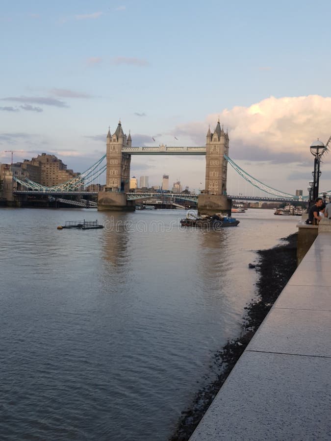 Past the bridge stock photo. Image of london, reflection - 193763928