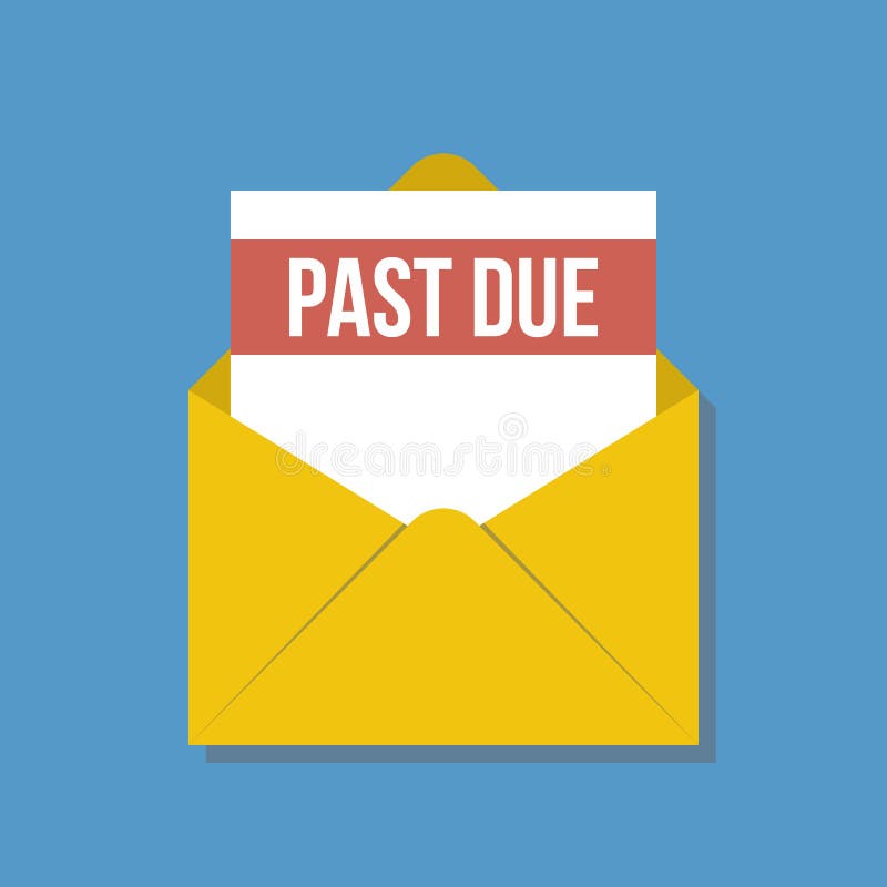 Past due credit bills stock illustration. Illustration of despair - 4134381