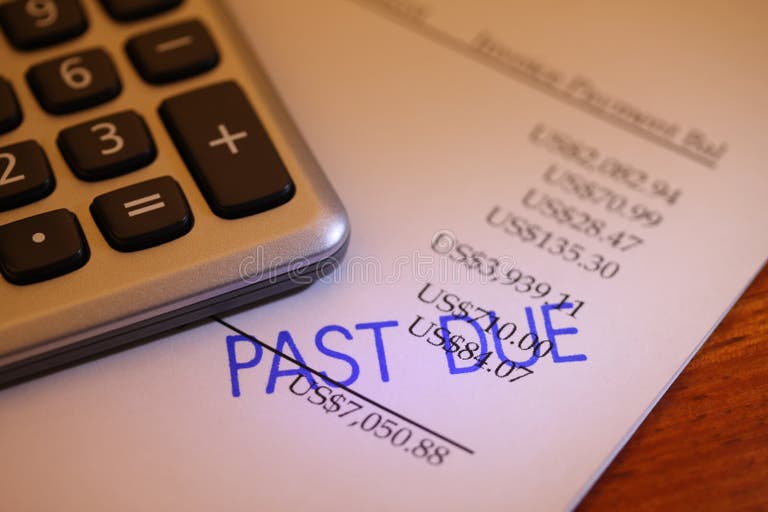 Past due payment stock photo. Image of check, bankruptcy - 12379438