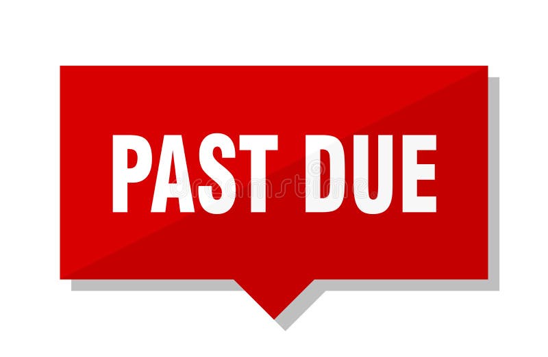 Past due price tag stock vector. Illustration of button - 118939383