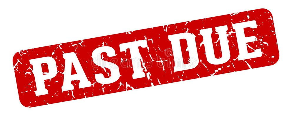 Past Due Rectangular Sign. Past Due Stamp Stock Vector - Illustration ...