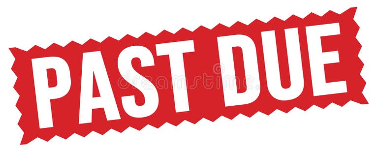 PAST DUE Text Written on Red Stamp Sign Stock Illustration ...