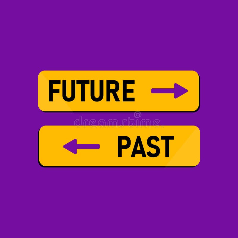 Future Past Road Sign White Color Stock Illustrations – 8 Future Past ...