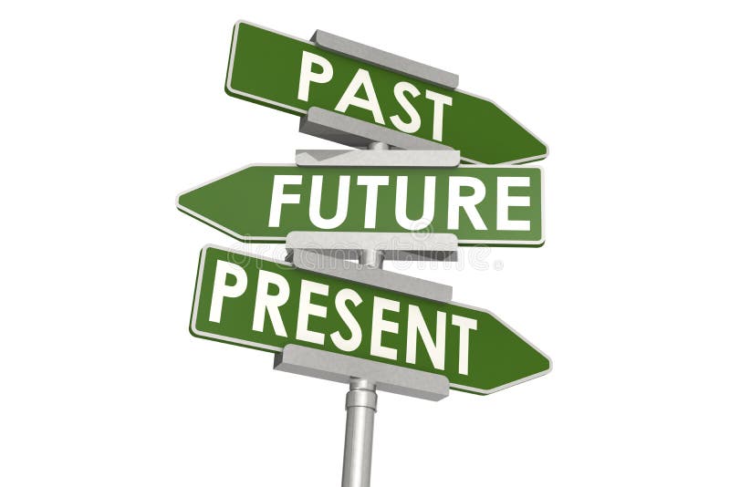 Future Past Direction Road Sign Stock Illustrations – 346 Future Past ...