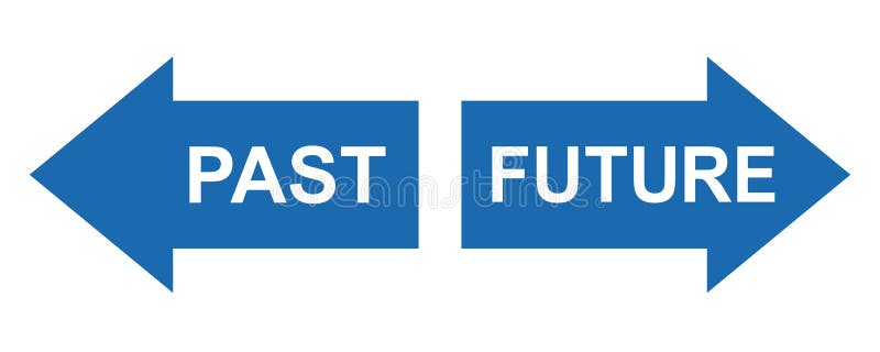 Past and Future Text on Arrow Signs - Vector Stock Vector ...