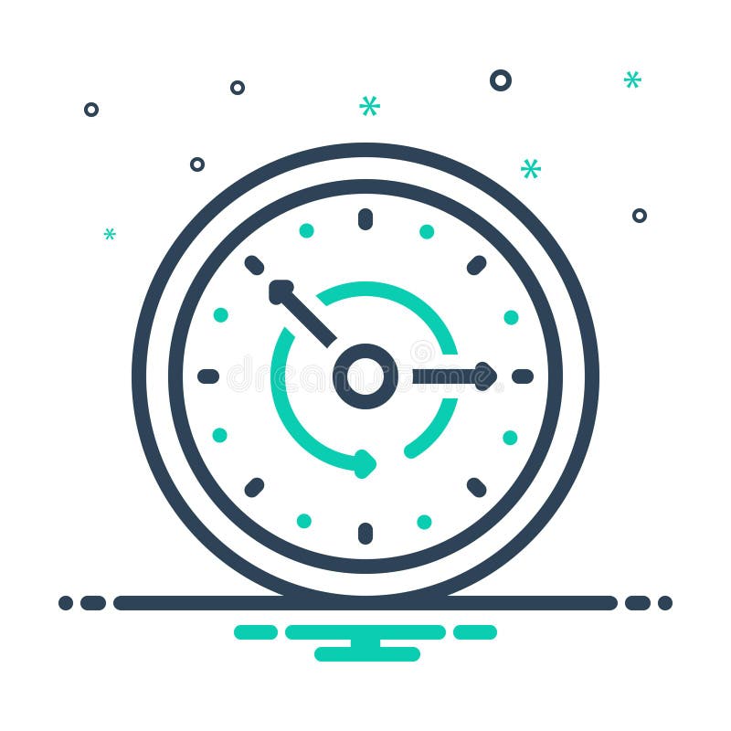Mix Icon for Past, Gone by and Clock Stock Vector - Illustration of ...