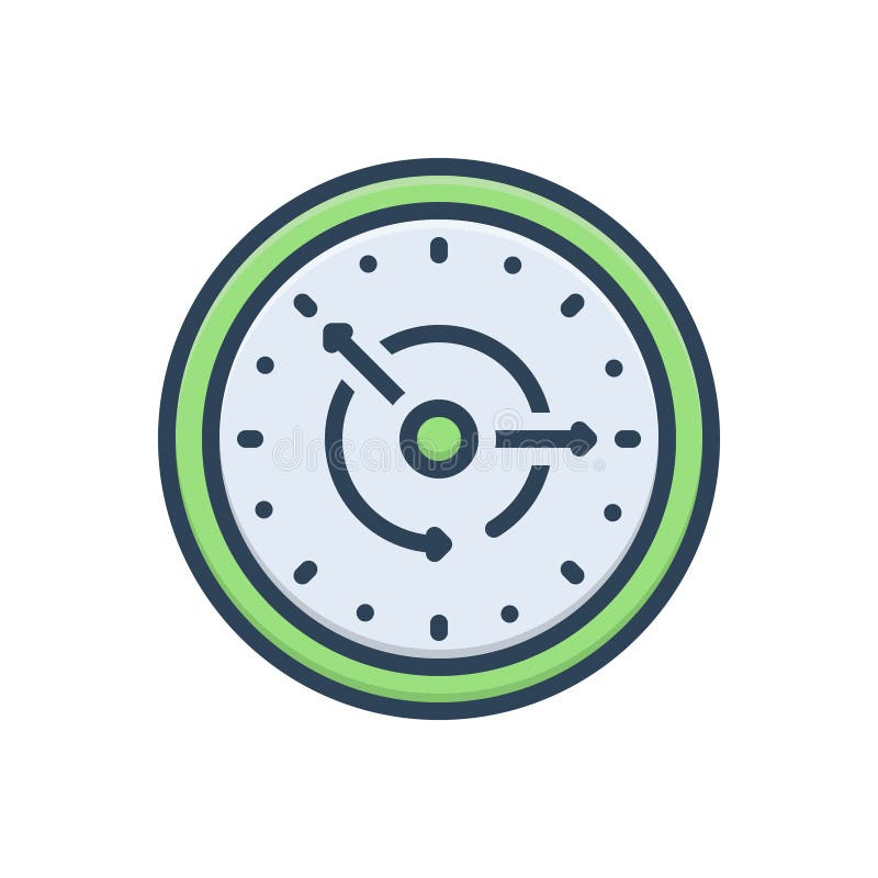 Color Illustration Icon for Past, Gone by and Running Stock ...