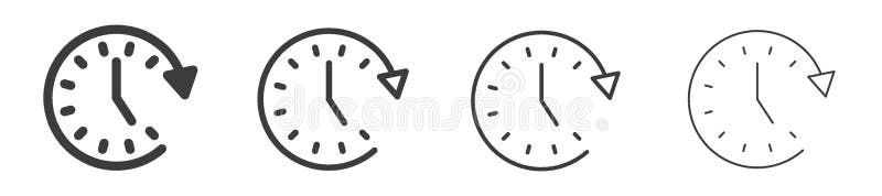 Past Icon Vector Set on White Background Stock Vector - Illustration of ...