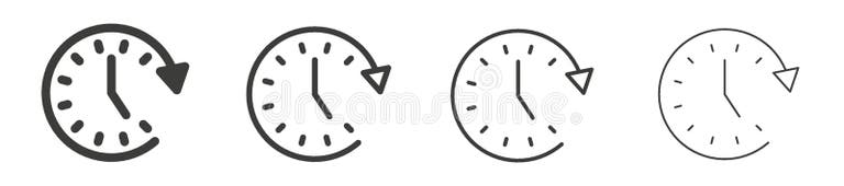 Past Icon Vector Set on White Background Stock Vector - Illustration of ...