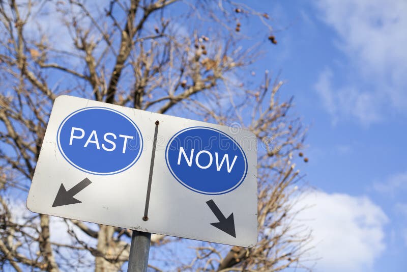 Past Now stock photo. Image of decisions, banner, contrast - 42760934