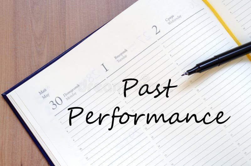 Past Performance Write on Notebook Stock Image - Image of business ...