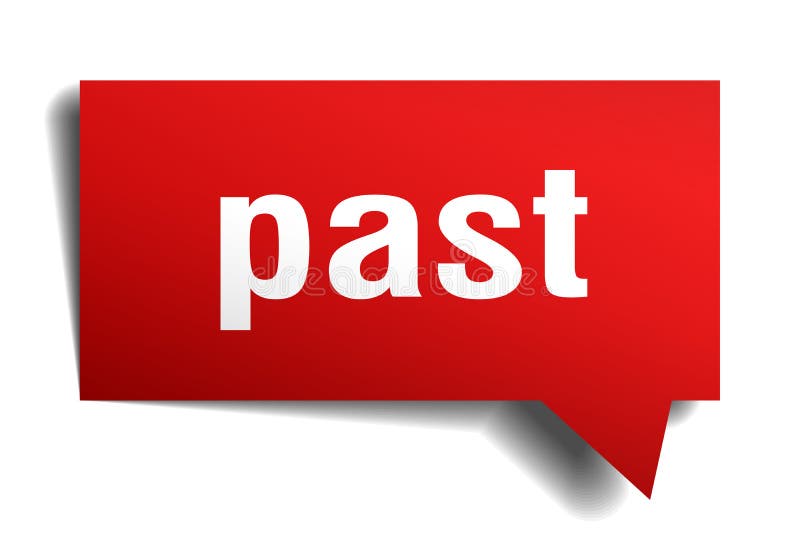 Past red 3d speech bubble stock vector. Illustration of insignia ...