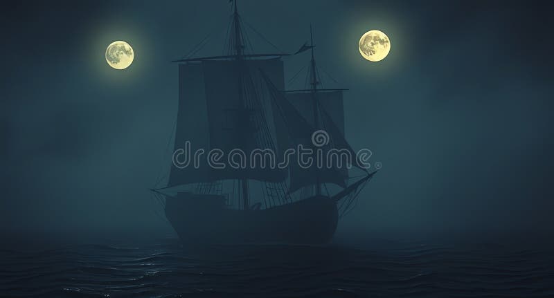 Past Ships Middle Sea Night Stock Photos - Free & Royalty-Free Stock ...