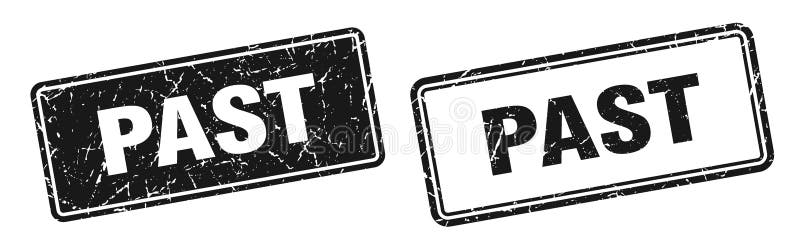 Past Stamp Set. Past Square Grunge Sign Stock Vector - Illustration of ...