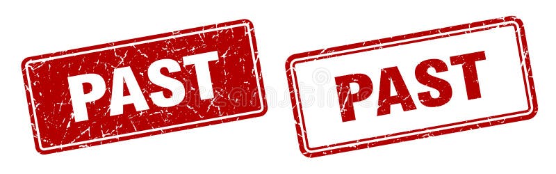 Past Stamp Set. Past Square Grunge Sign Stock Vector - Illustration of ...